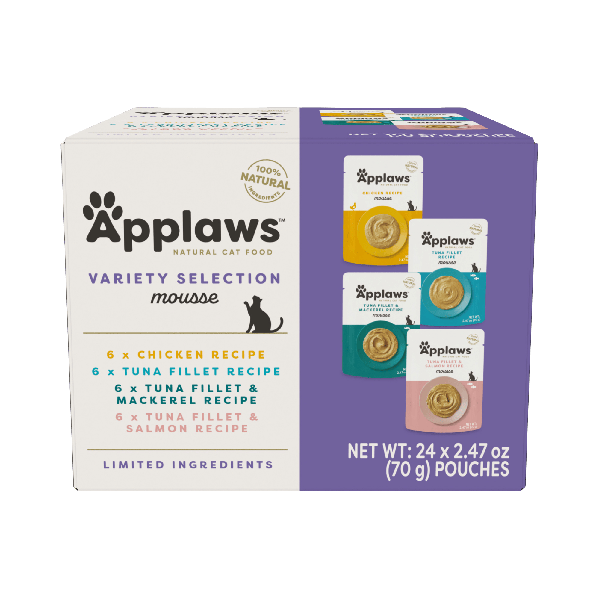 Variety Mousse Selection | 24 x 2.47 oz Pouch | Applaws US